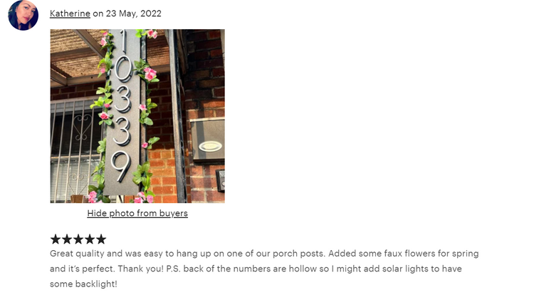 OberonSign Custom Metal Signs Modern house number personalized gifts